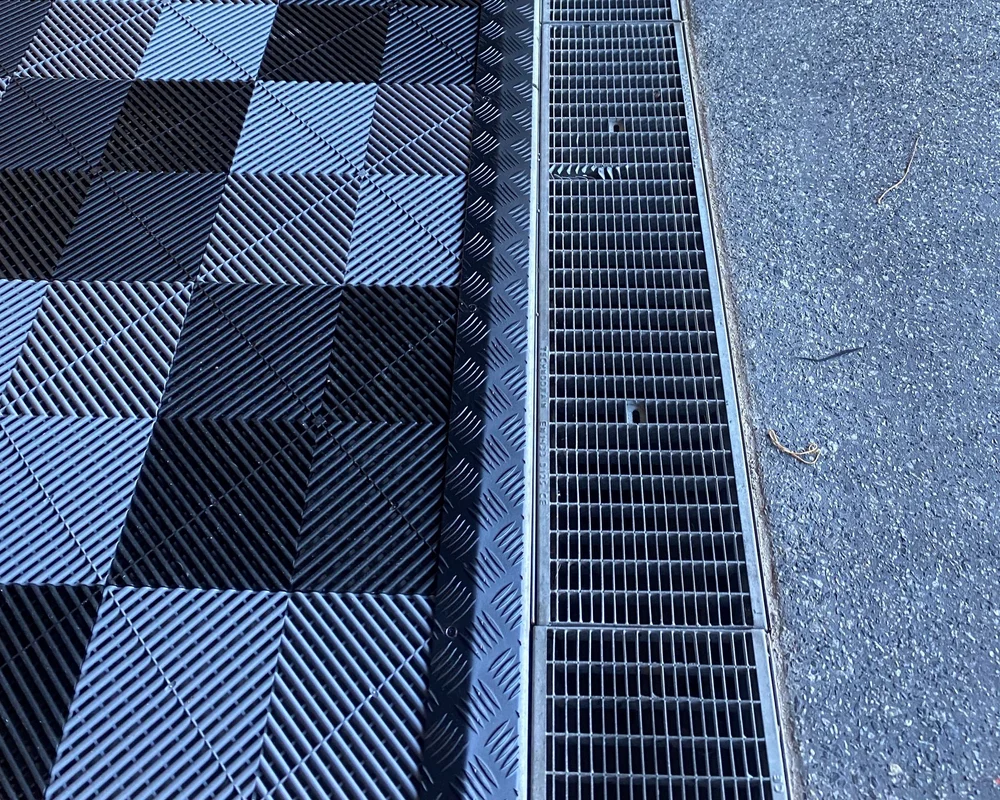 Edgings for garage floor tiles — Grid-loc Perth Garage Flooring