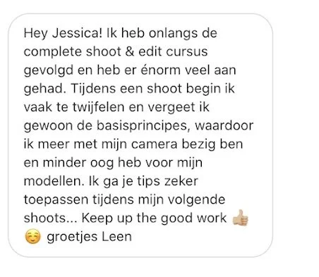 Online Cursus Shoot & Edit Like a Pro — Jessica Jongman