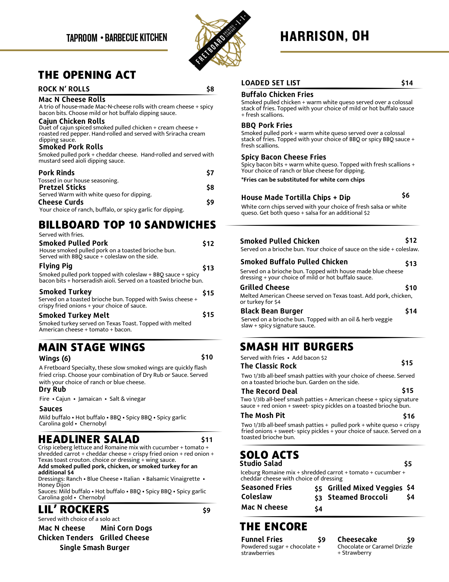 HARRISON — Fretboard Brewing Company