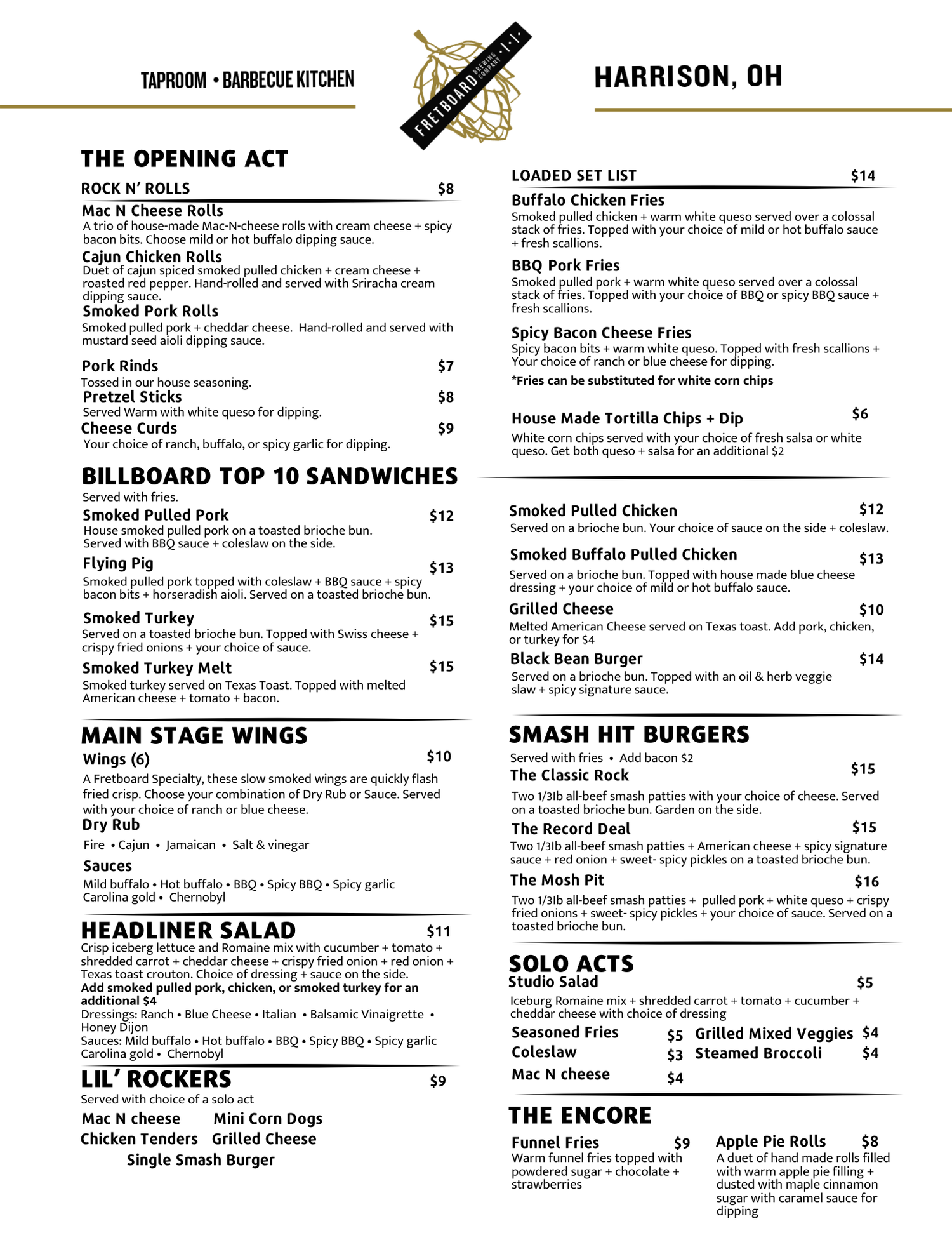 HARRISON — Fretboard Brewing Company