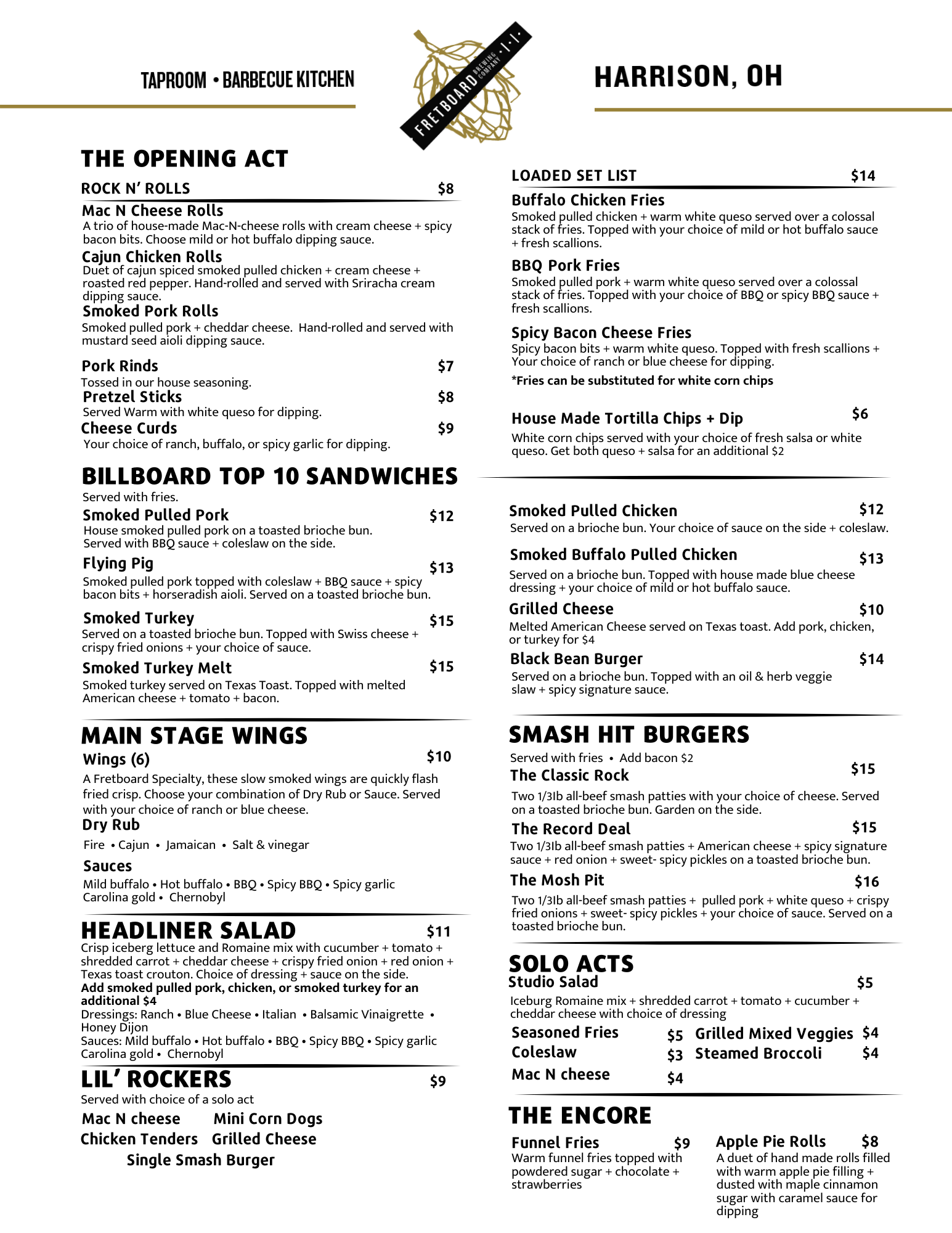 HARRISON — Fretboard Brewing Company