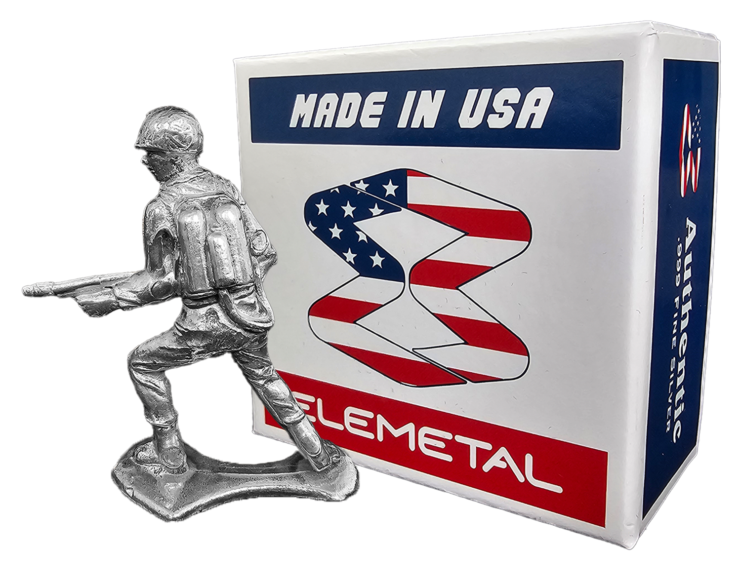 Flamethrower Silver Soldier - Wholesale Bullion Available — Elemetal