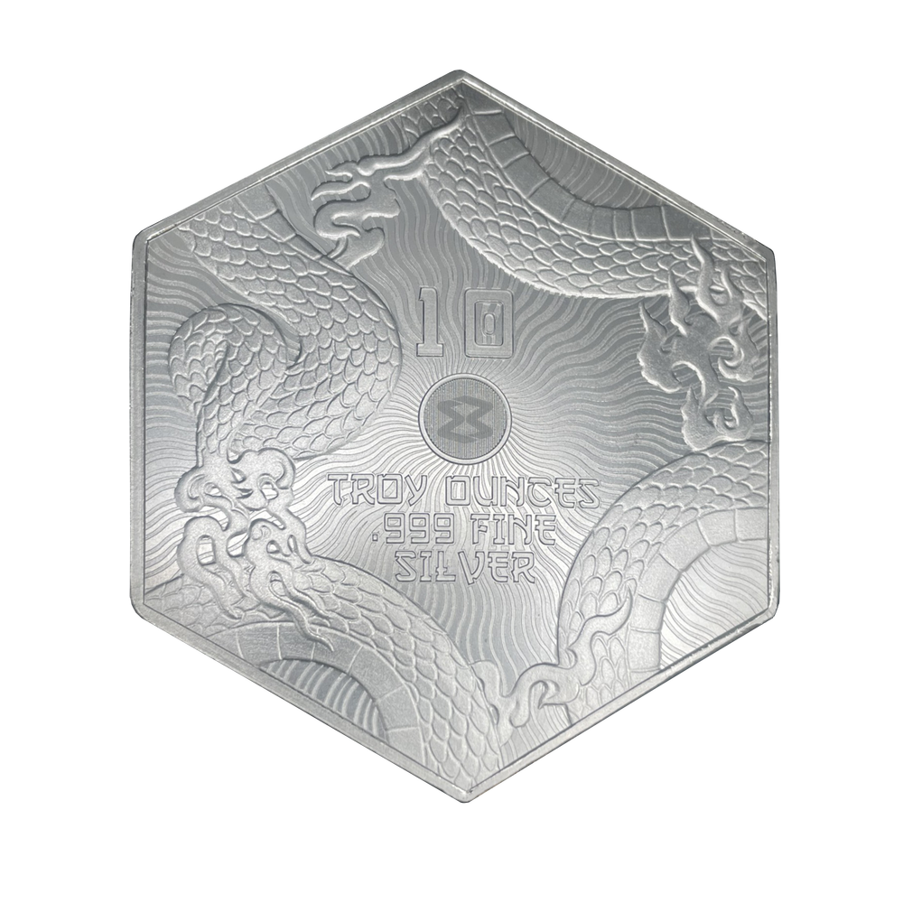 Year of the Dragon 10oz Silver Hexagon - Wholesale Bullion Available ...