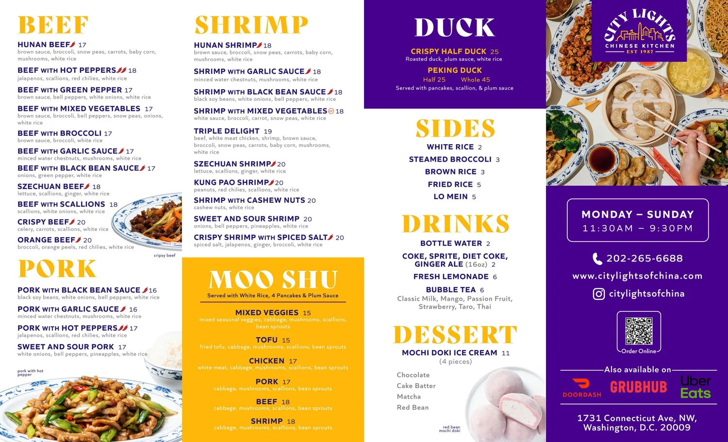 Menu — City Lights Chinese Kitchen