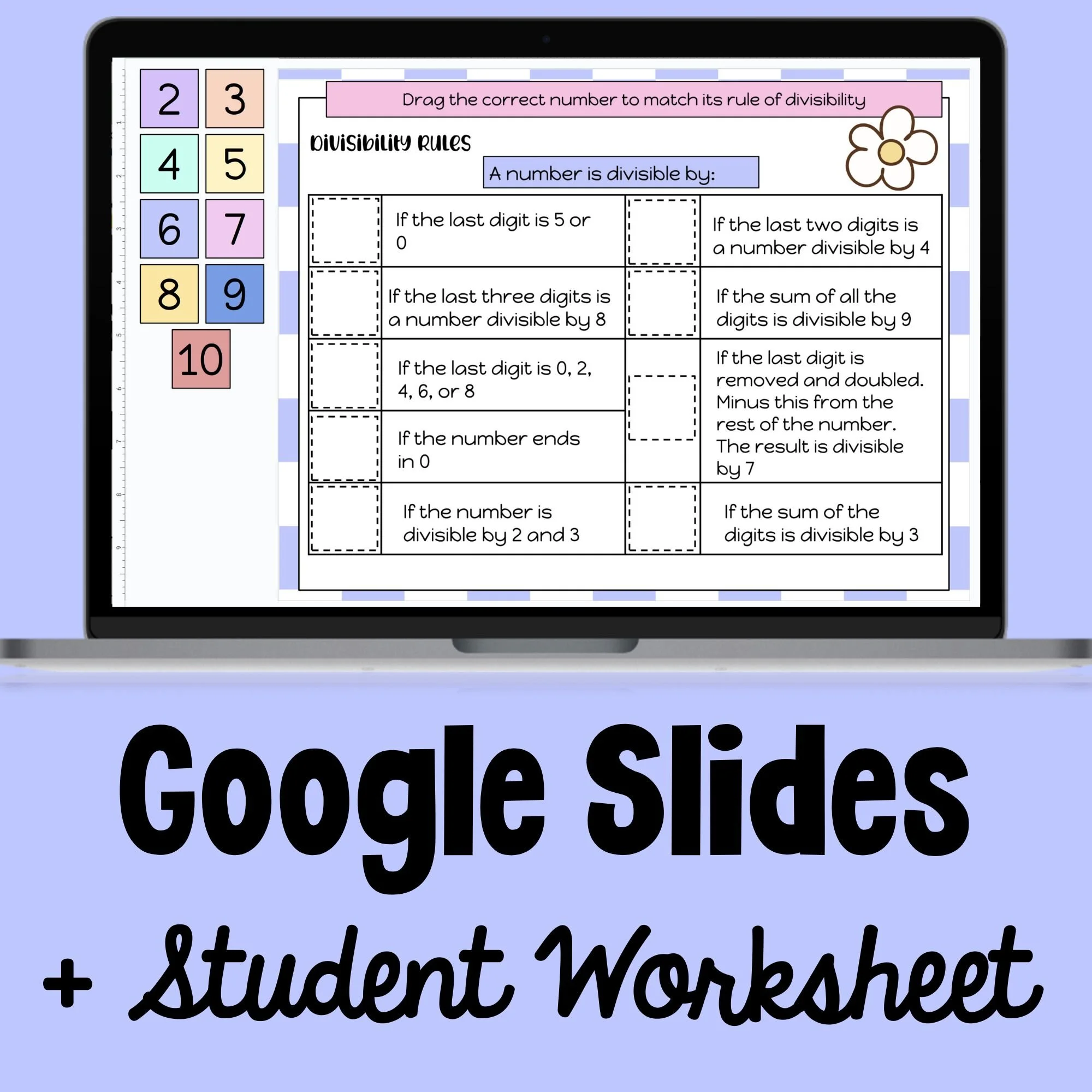 Divisibility Rules - Digital Activities for Google Slides — Math Down Under