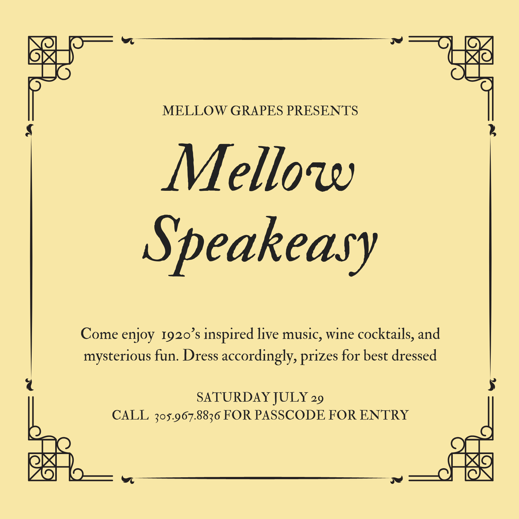 Prohibition Night — Mellow Grapes