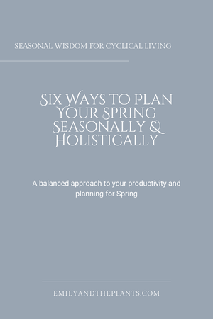 6 Ways to Plan your Spring seasonally & Holistically — Emily & the Plants