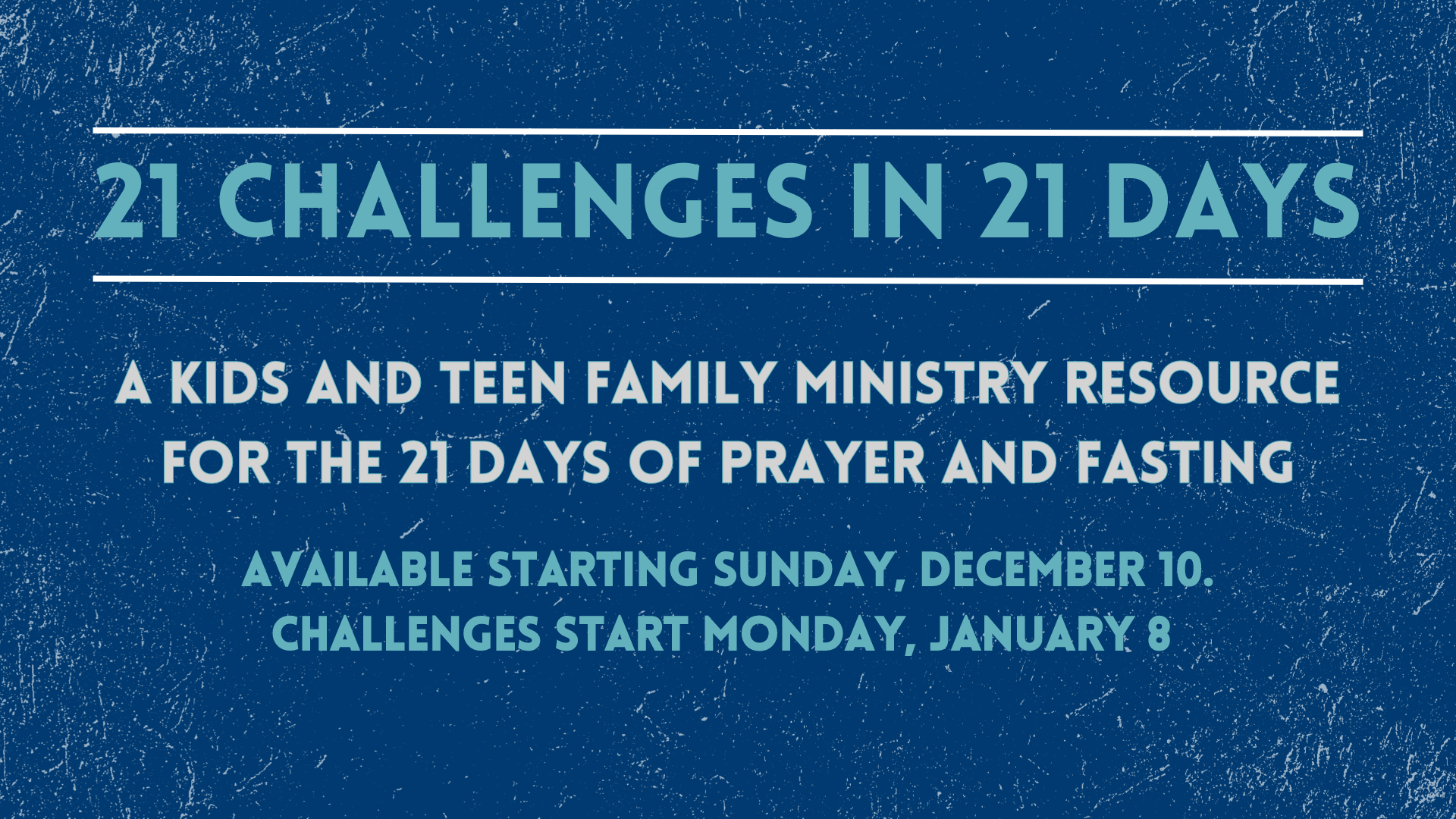 Prayer & Fasting | 21 Challenges in 21 Days — Discipleship At Home