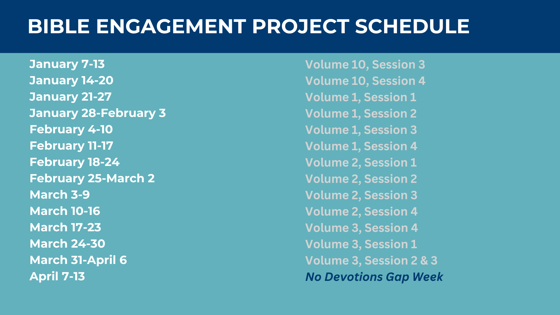 WEEKLY DEVOTIONS — Discipleship At Home