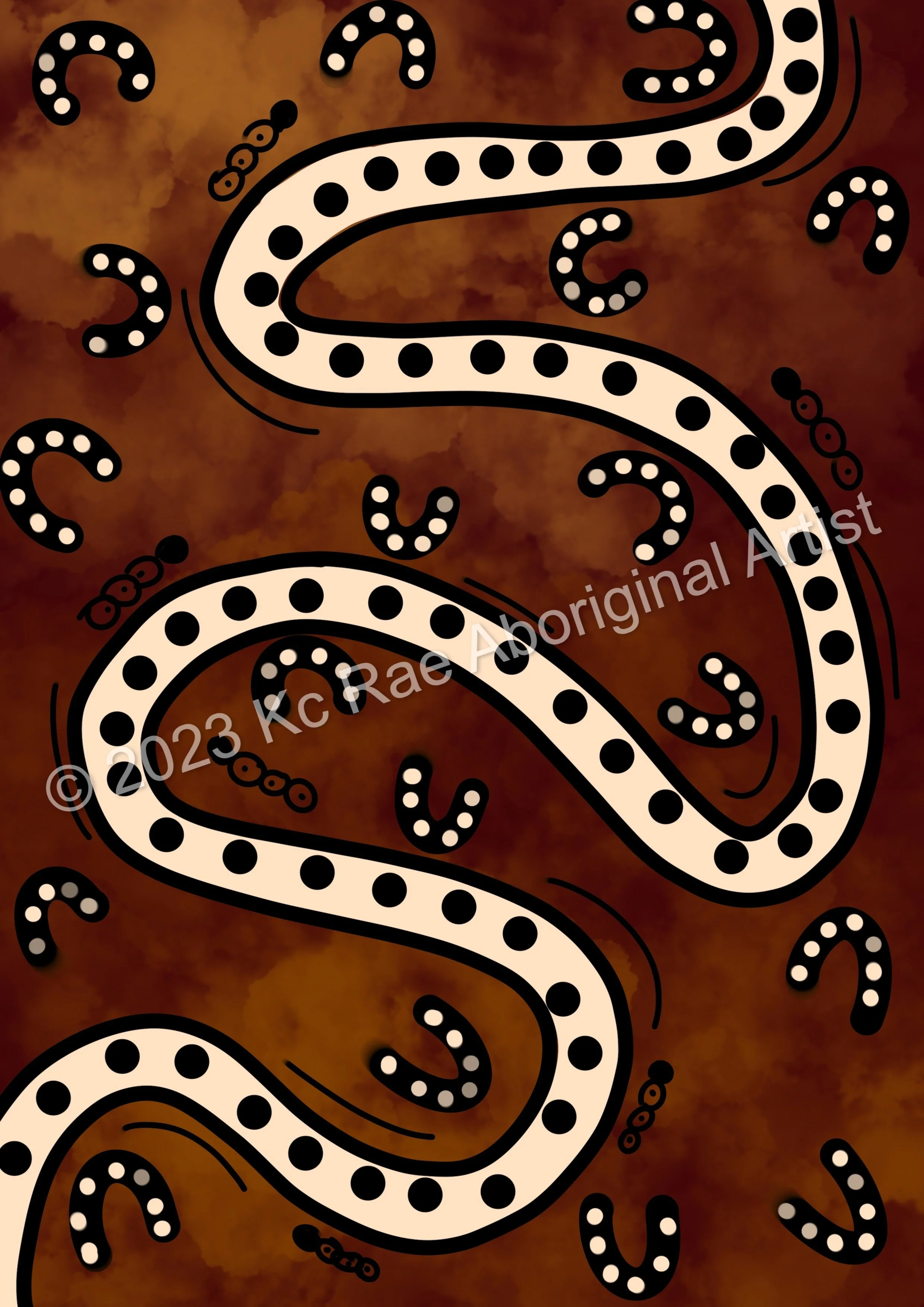 Fire Knowledge - Maliyaa Series - Digital Print — Kc Rae - Aboriginal ...