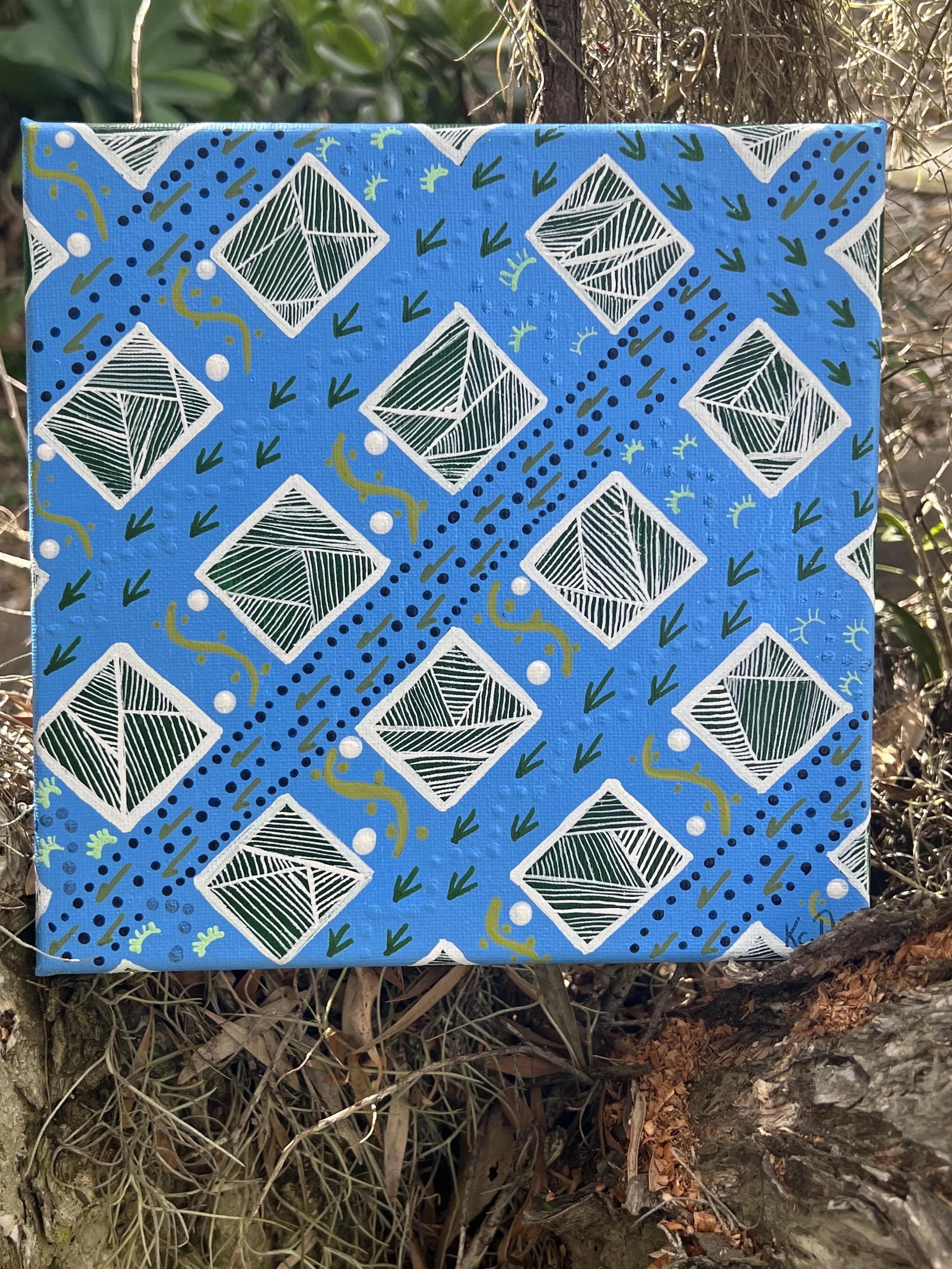 Watchin' the World Go By - Canvas — Kc Rae - Aboriginal Artist