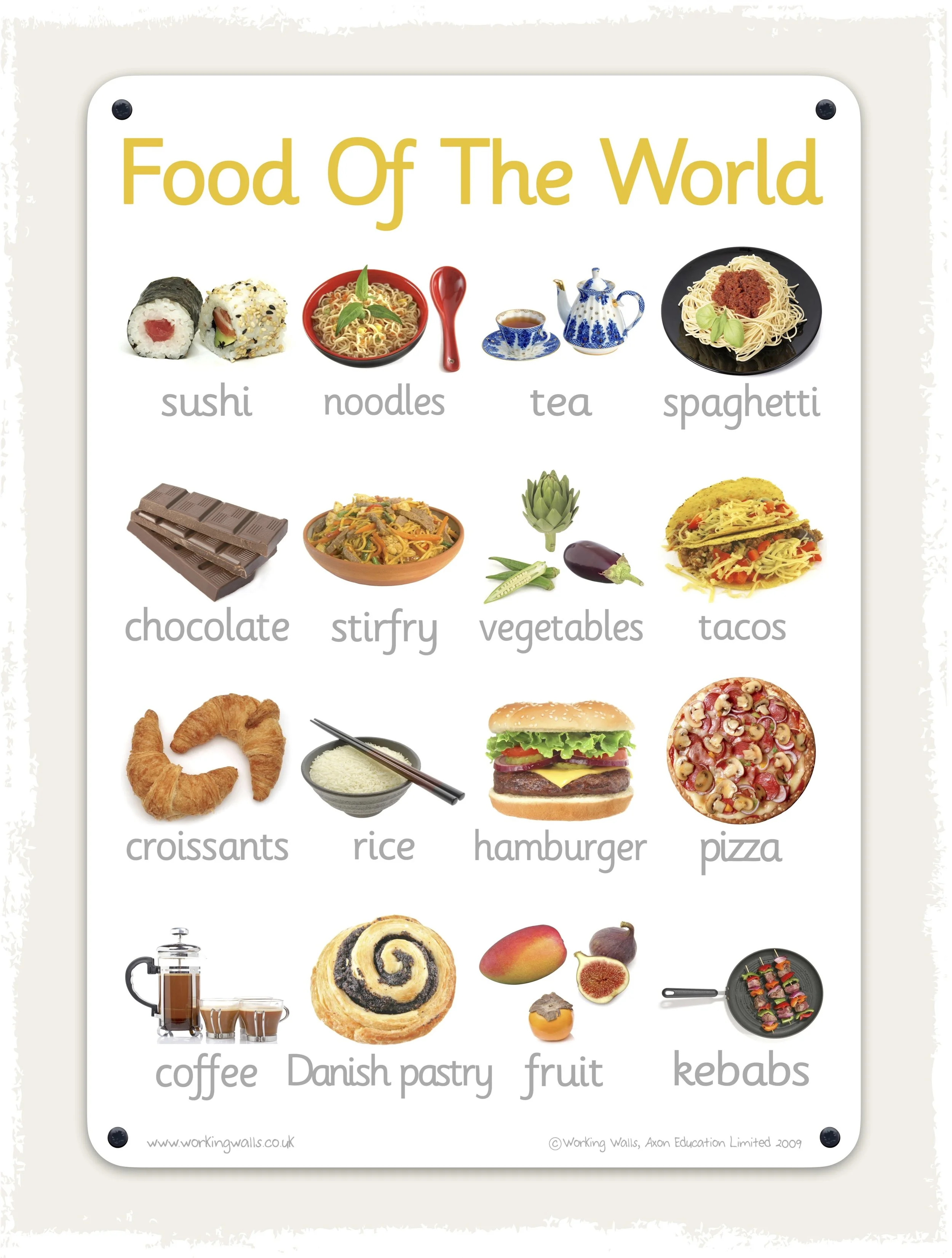 Food Of The World Flashcards — working walls
