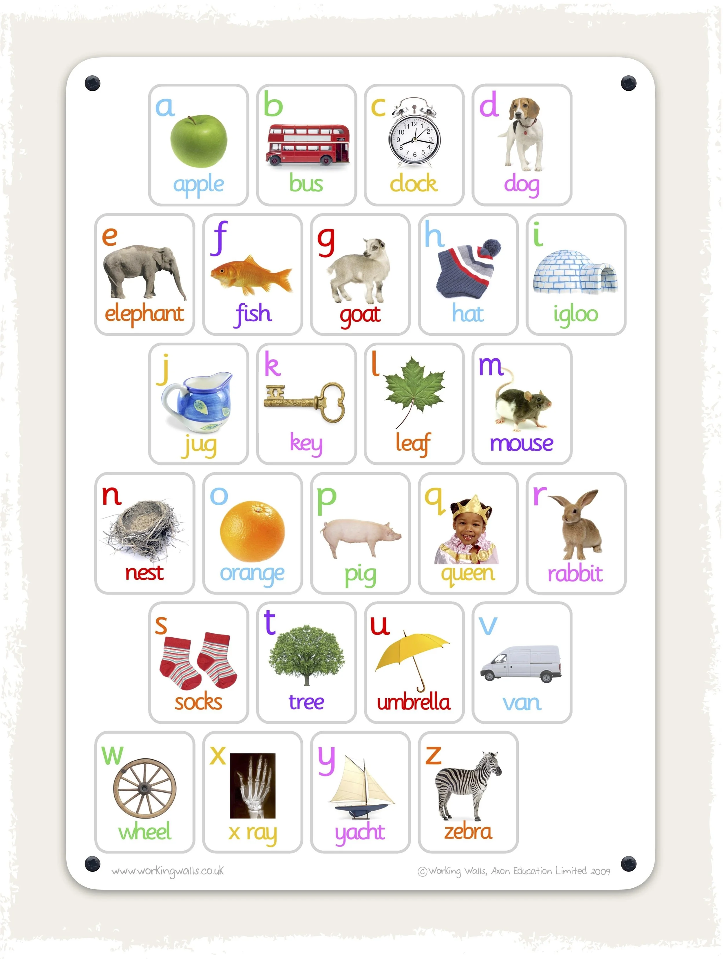Picture Alphabet Poster Pack — working walls