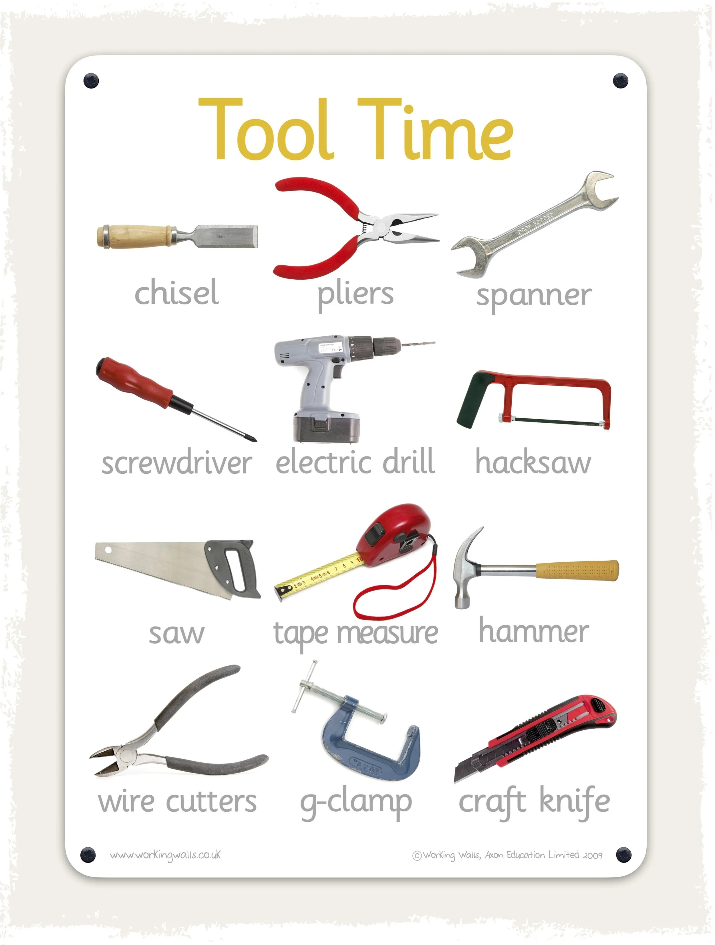 Tool Time Poster Pack — working walls