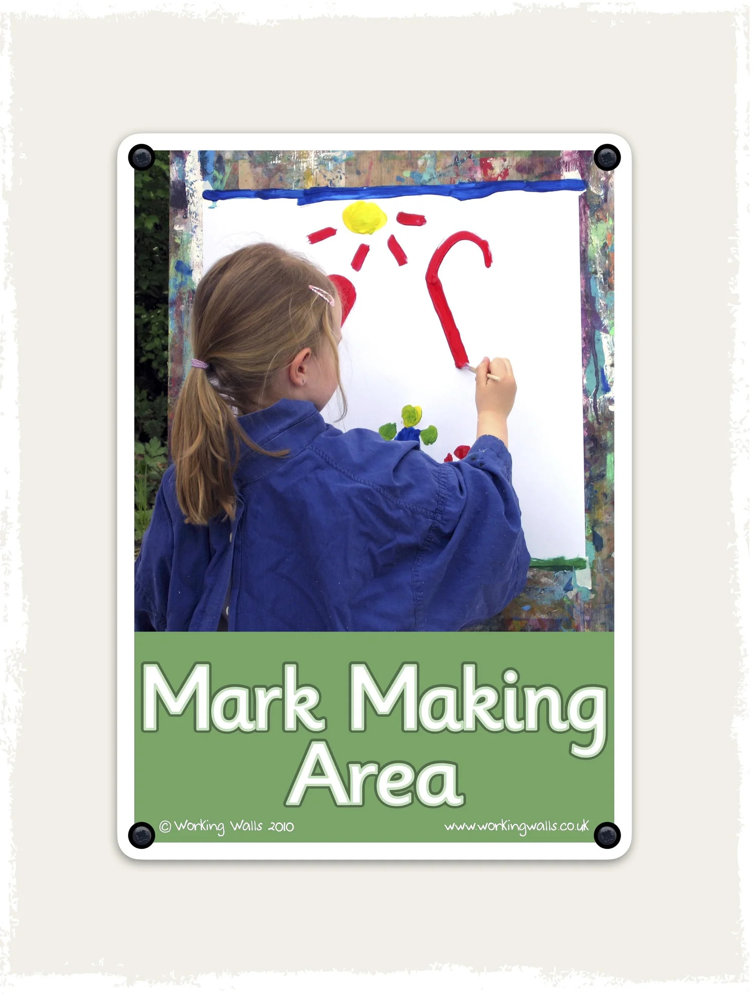 Outdoor Area Signs — Shop — working walls