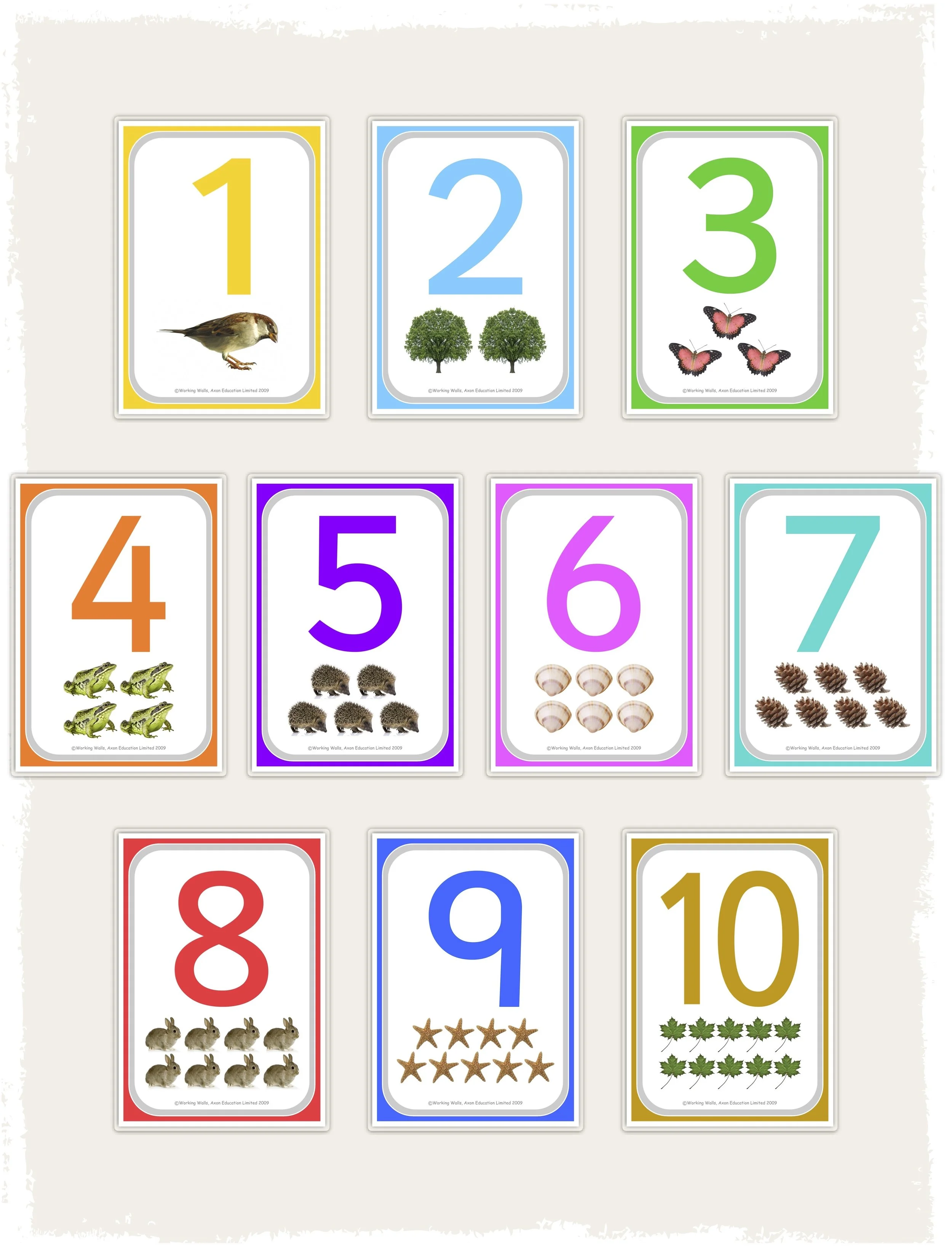 Numbers 1-10 Poster Pack — working walls