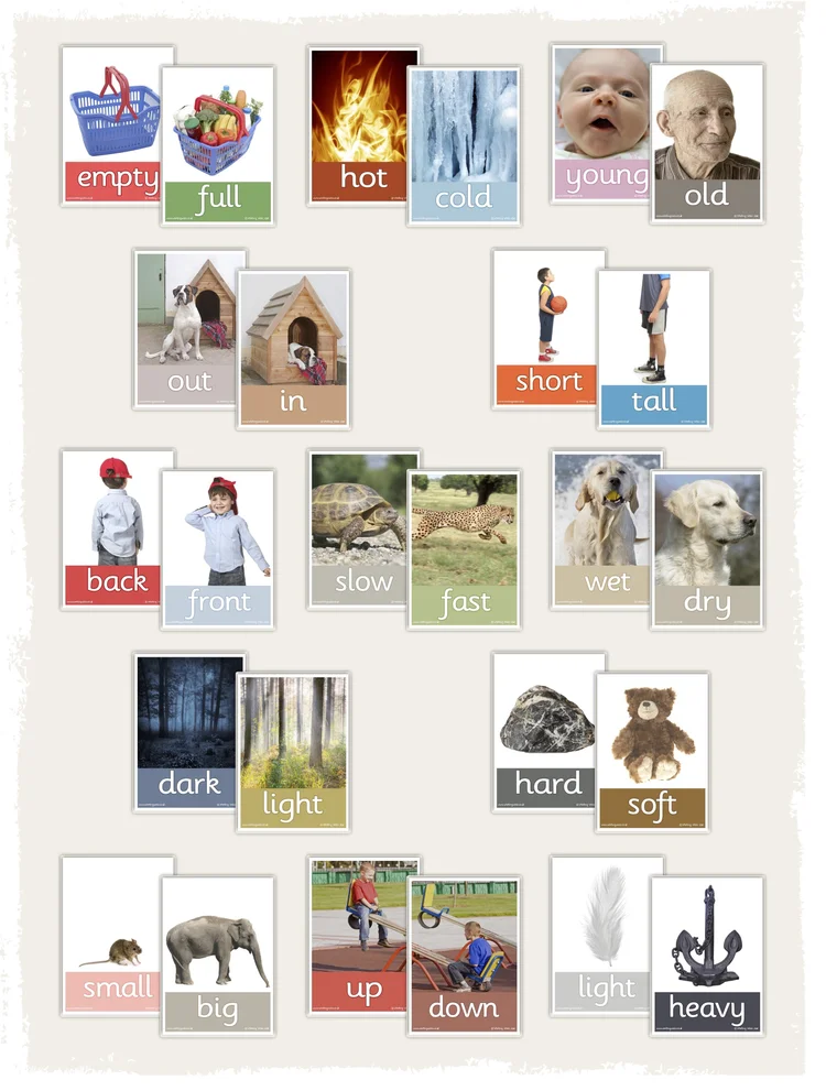 Opposites Flashcards - Set 2 — working walls