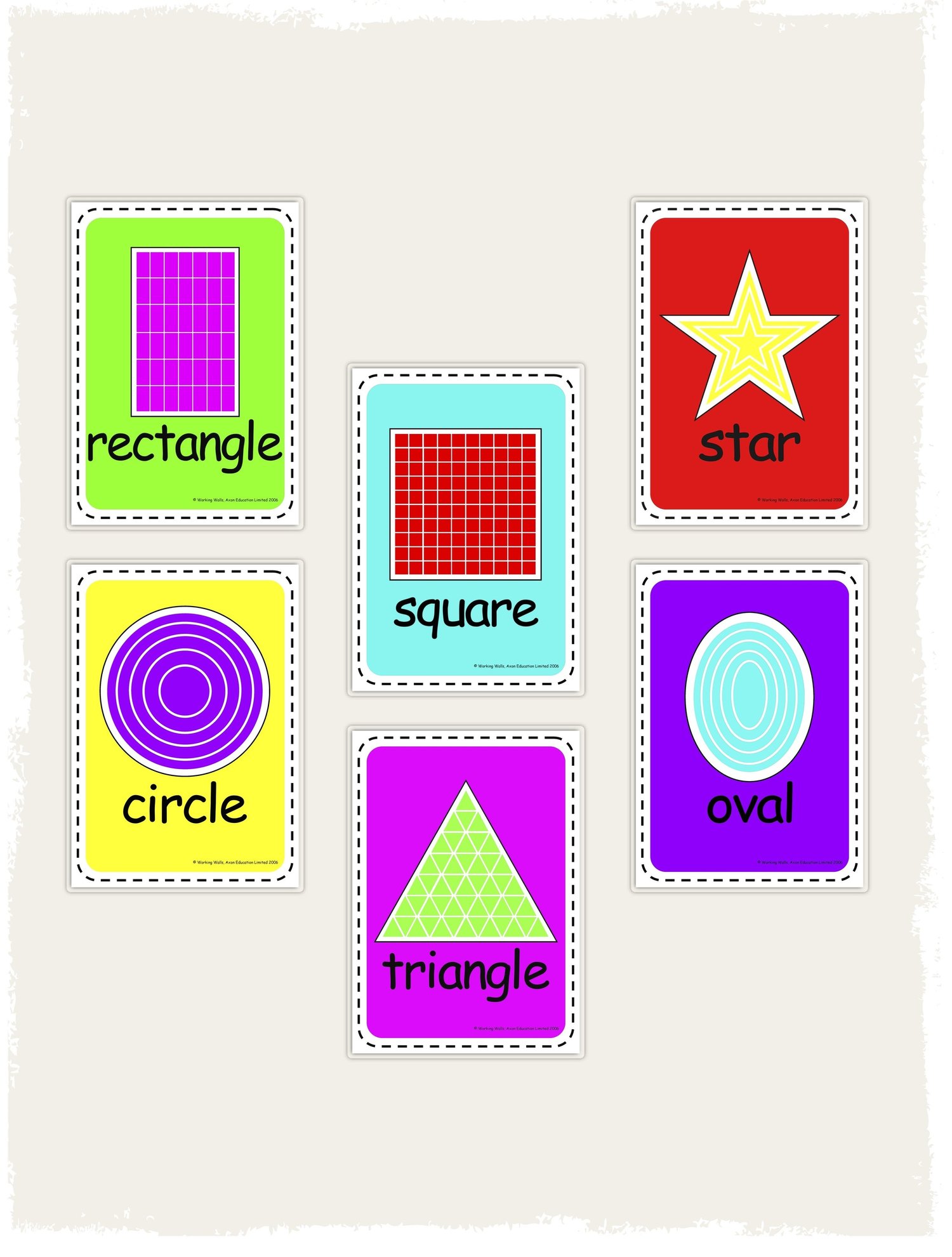 3D Shapes Flashcards — working walls