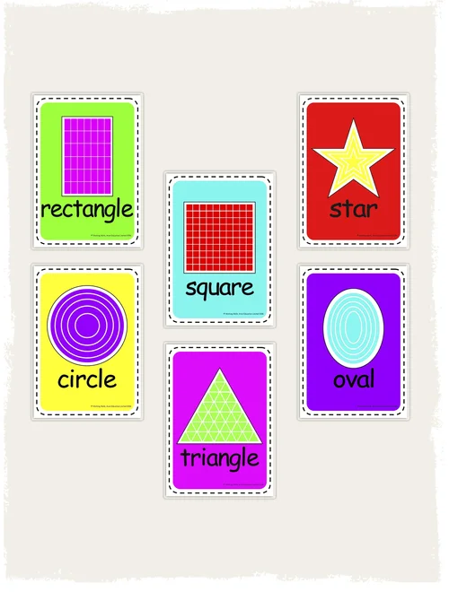 3D Shapes Flashcards — working walls