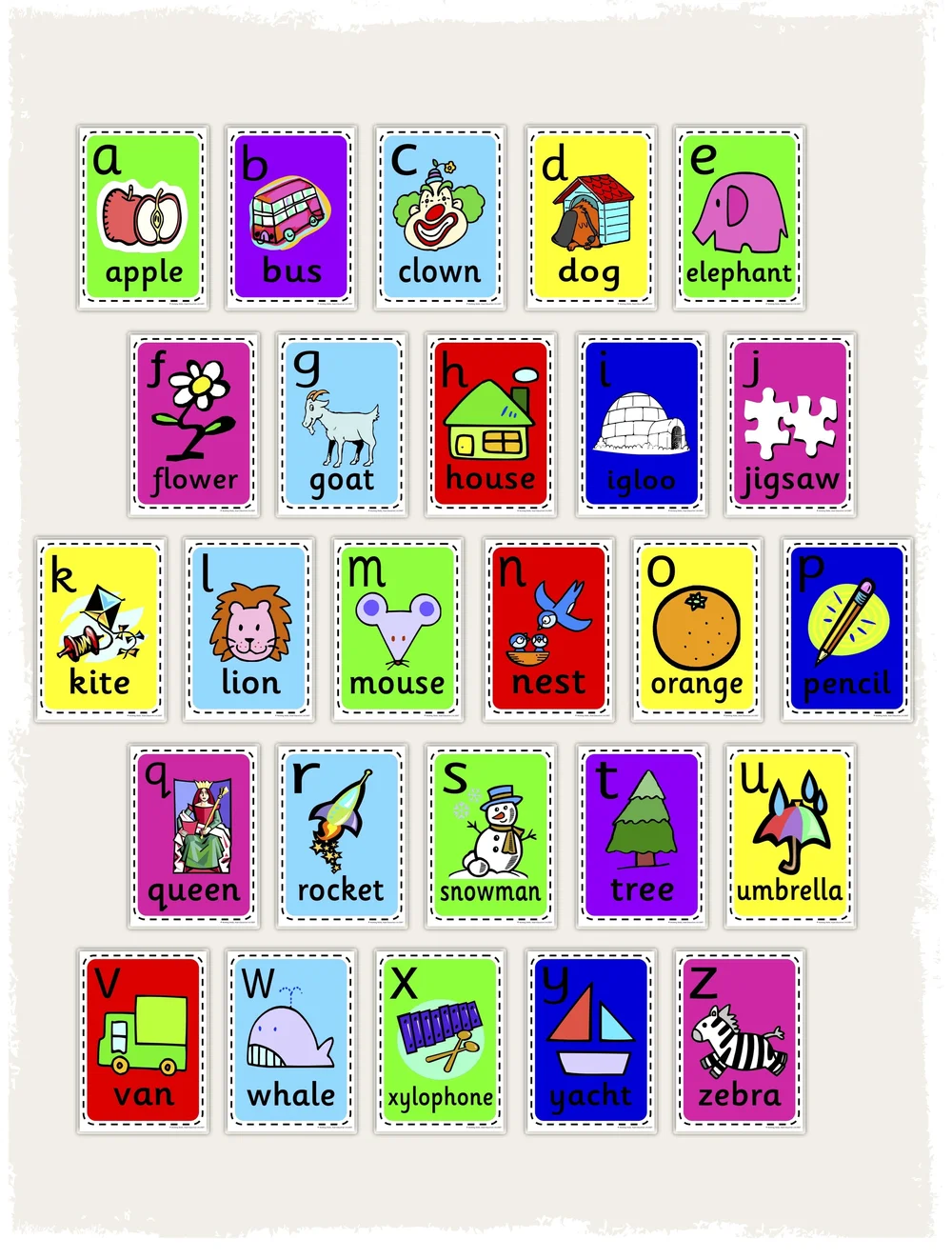 Drawing Alphabet Flashcards