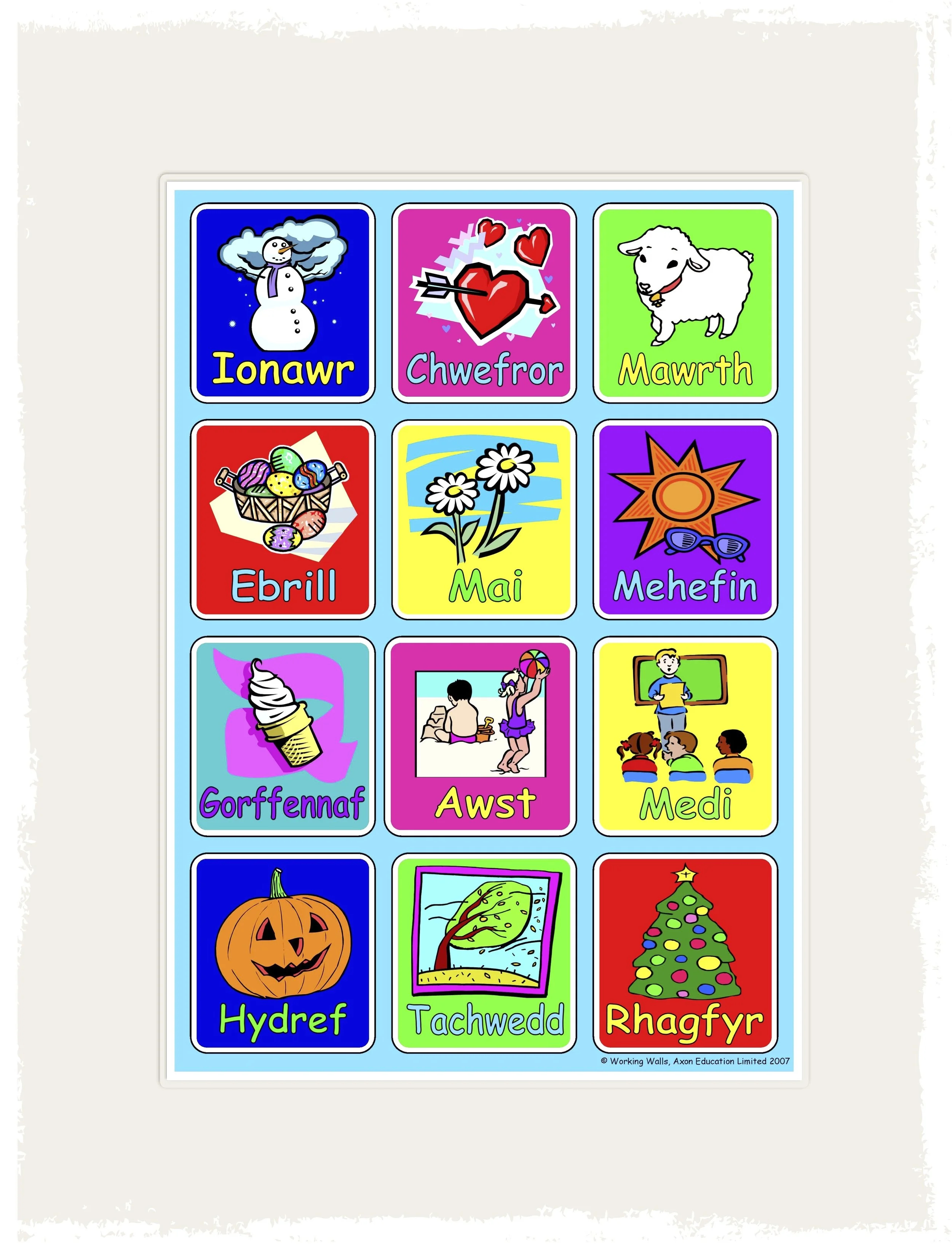 Welsh Seasons Poster — working walls