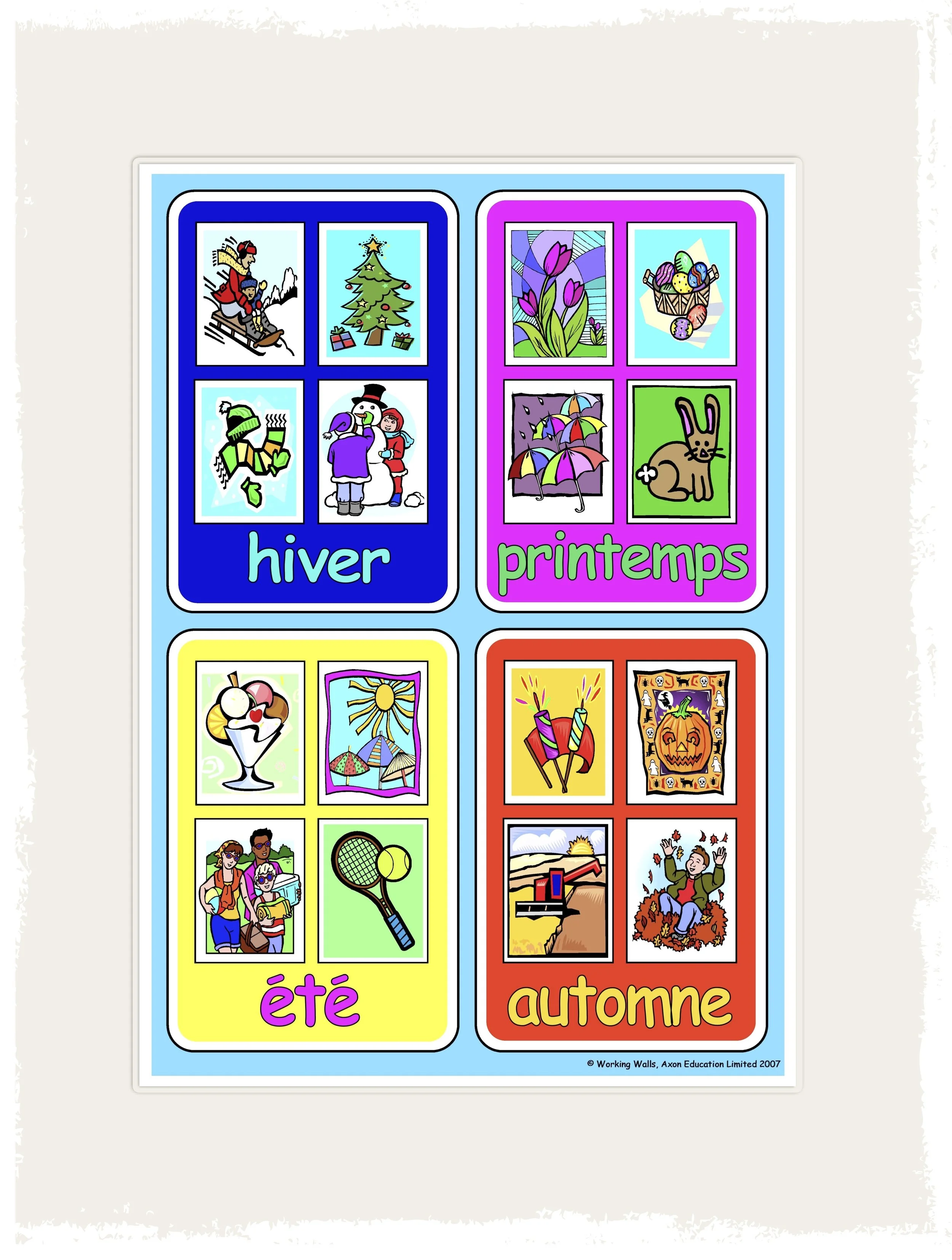 French Wild Animals Poster — working walls