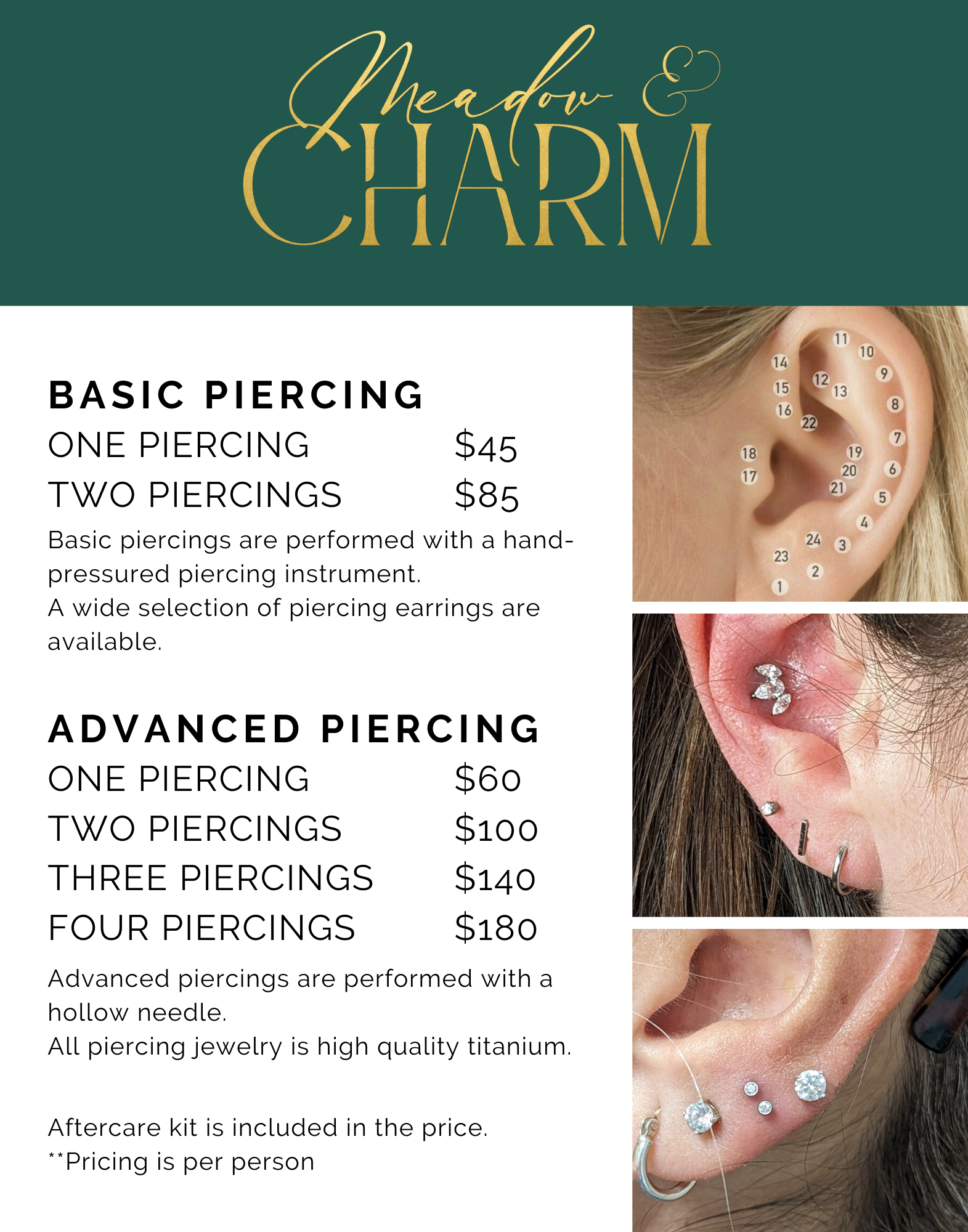Clinical Piercing — Meadow and Charm