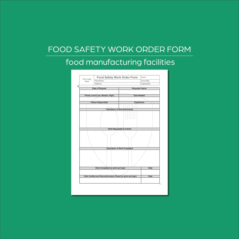 Food Safety Plan Template with Instructions — Freshield Food Safety