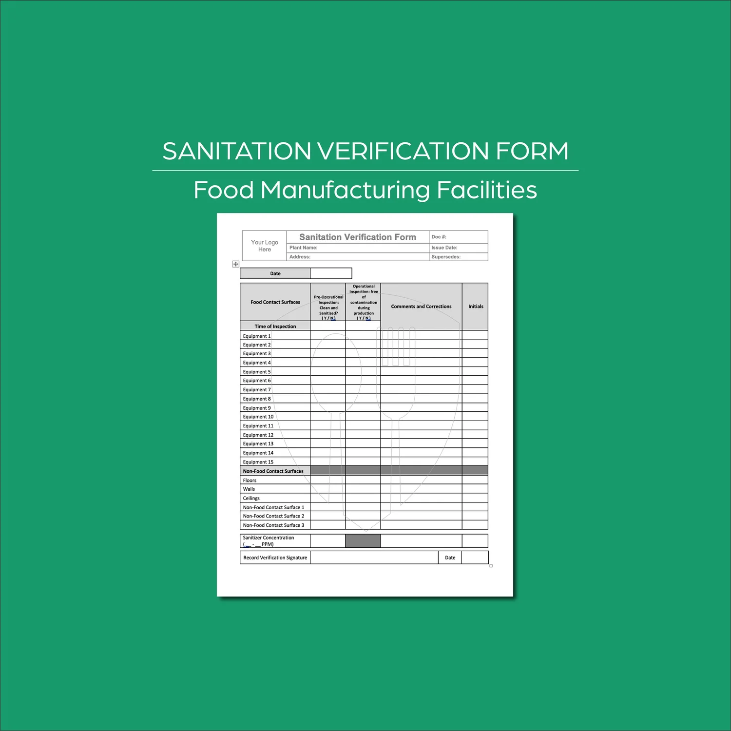 Blank Hazard Analysis Form for USDA HACCP — Freshield Food Safety