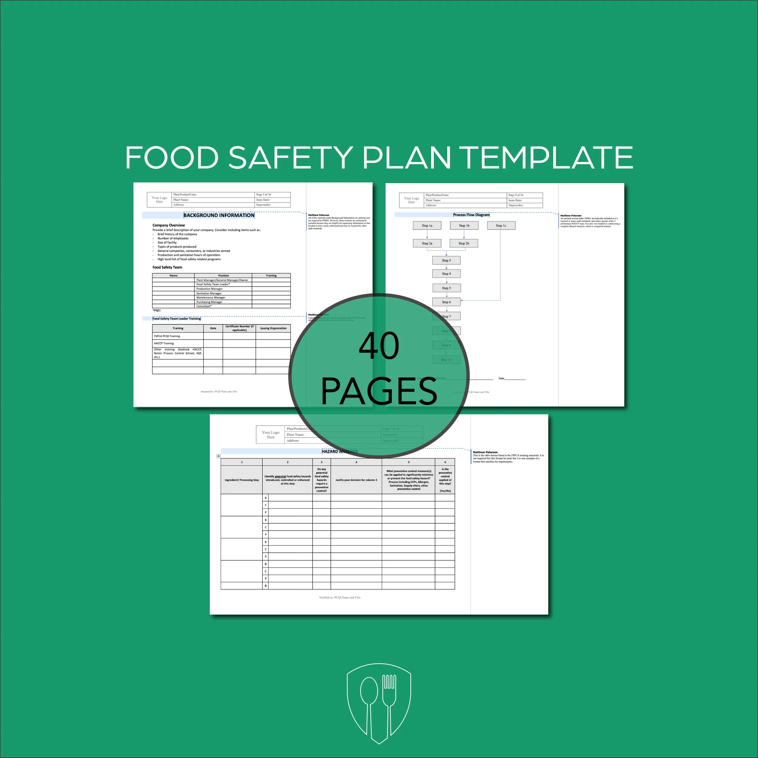 Corrective Action Form — Freshield Food Safety