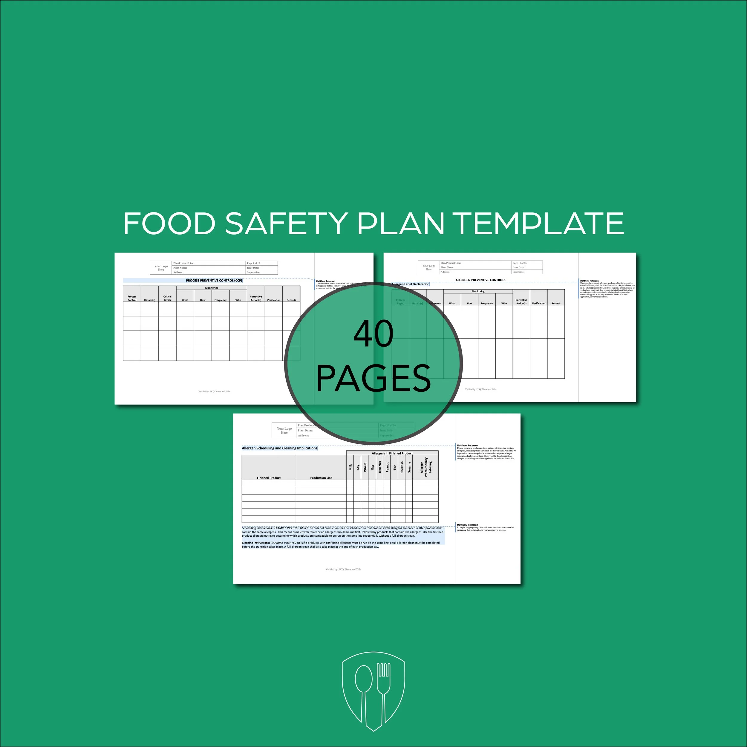 Corrective Action Form — Freshield Food Safety