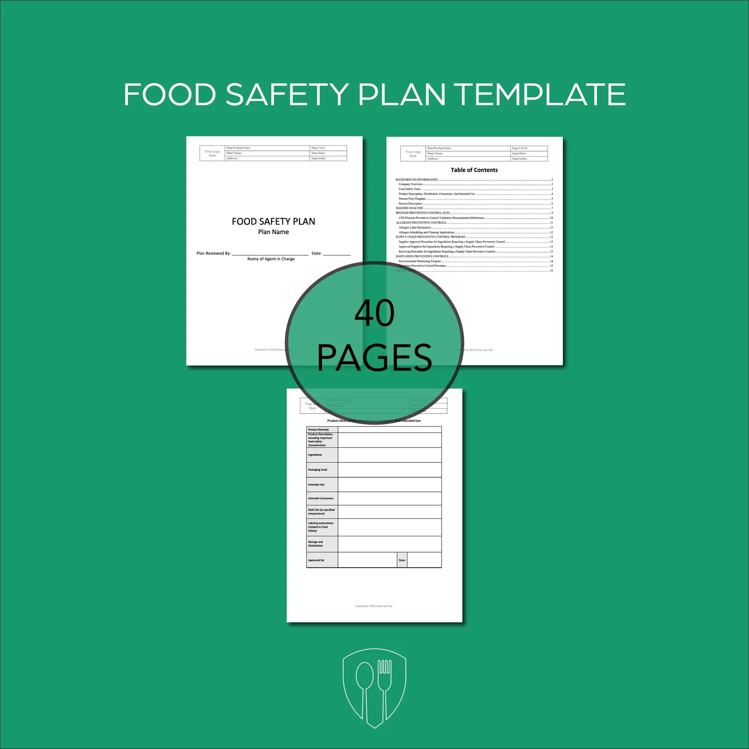 Corrective Action Form — Freshield Food Safety