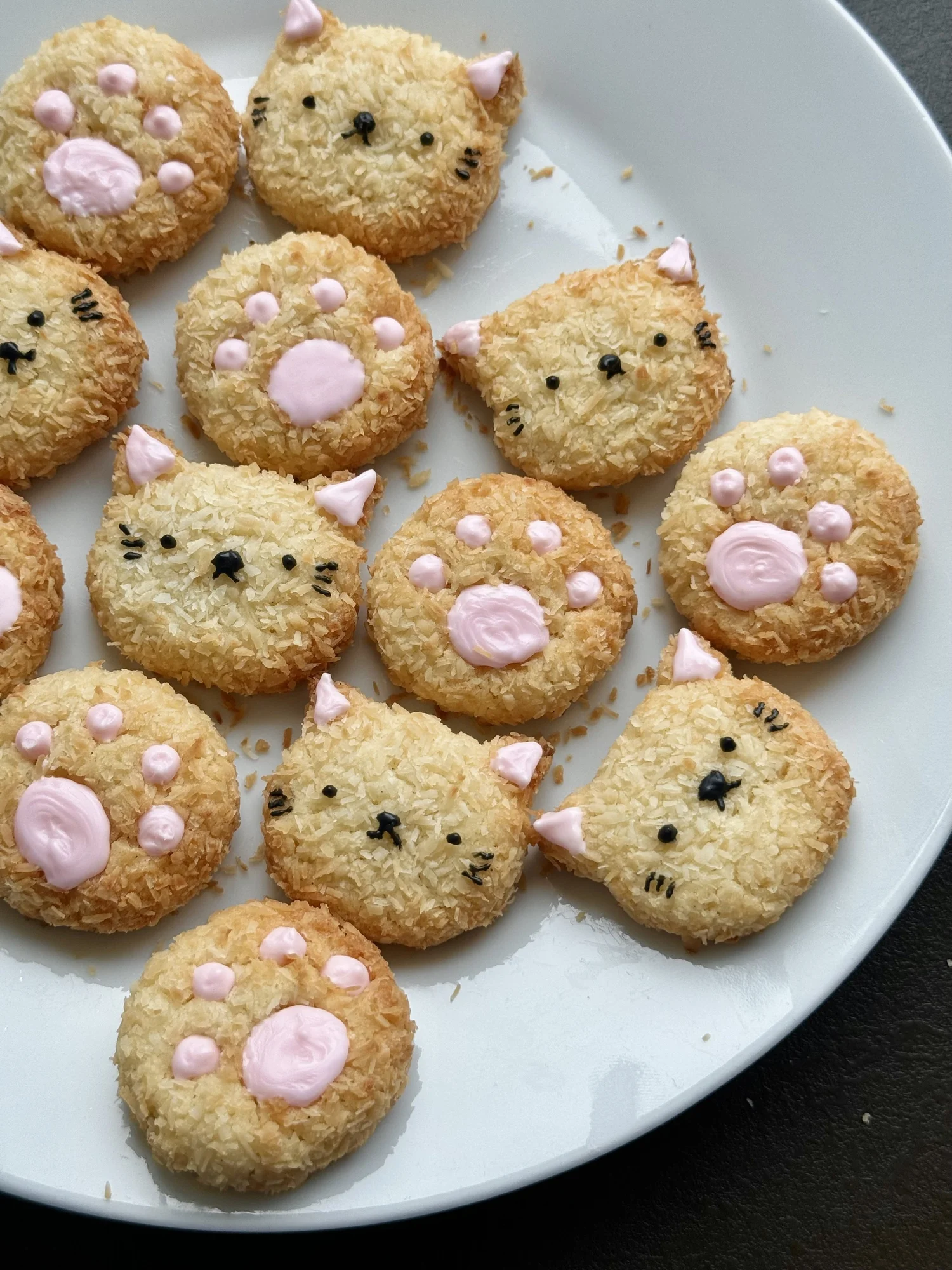 Cat Cookies (coconut) — Oh Cakes Winnie