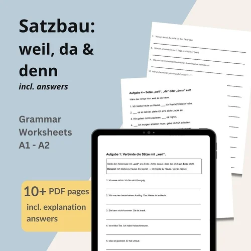 How to use denn, da, and weil in German — Study German Online — your ...