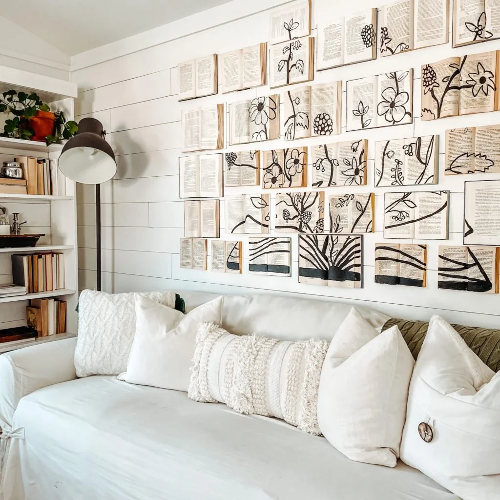 Make a Big Impact on a Budget - Painted Book Wall — The Simply Distressed