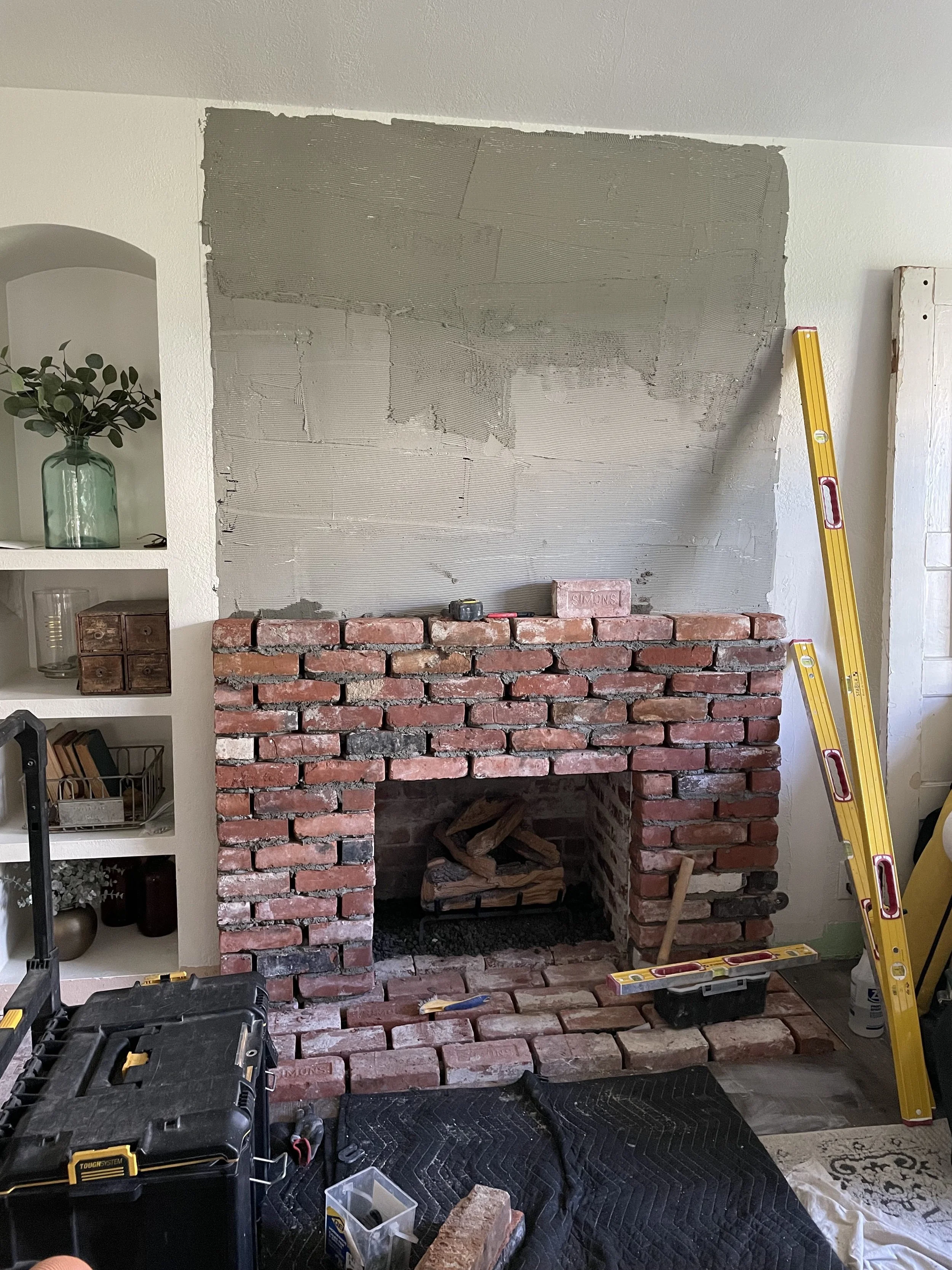 A Hidden Gem Revealing The Original Fireplace The Simply Distressed