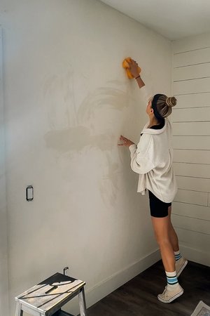 How To Smooth Out Textured Walls With Minimal Sanding — The Simply ...