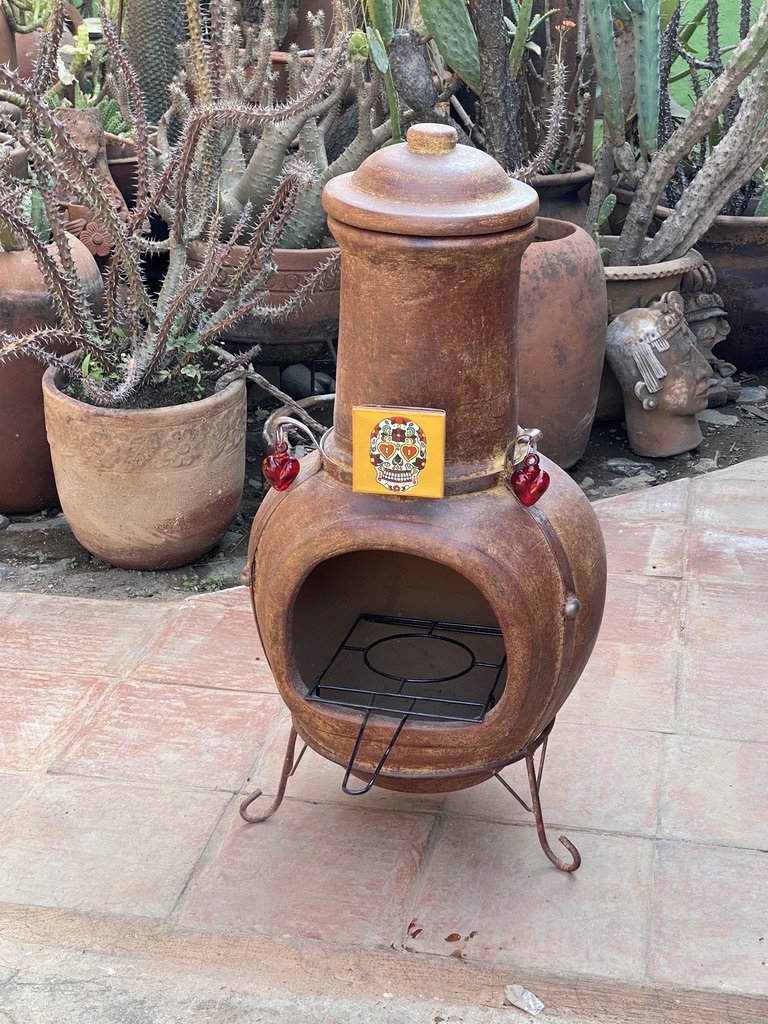 Mexican Sol-y-Yo Chimeneas are made by hand for Outdoor Cooking ...