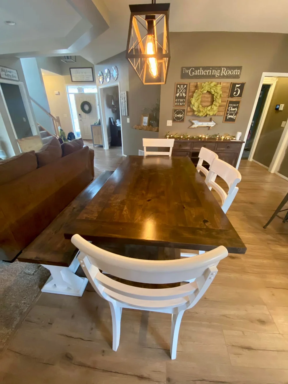 White Pine Live Edge Farmhouse Table | Minnesota Farmhouse Custom ...