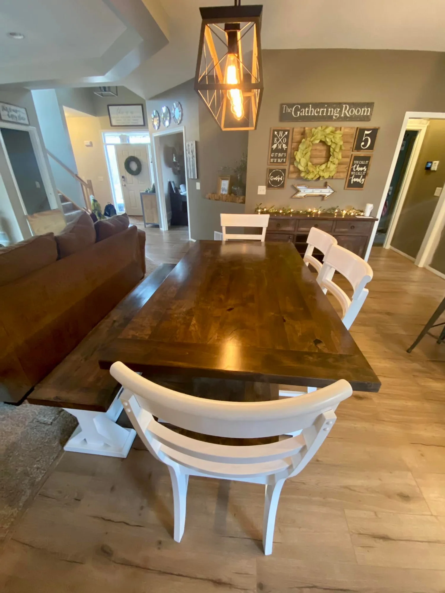 White Pine Live Edge Farmhouse Table | Minnesota Farmhouse Custom ...