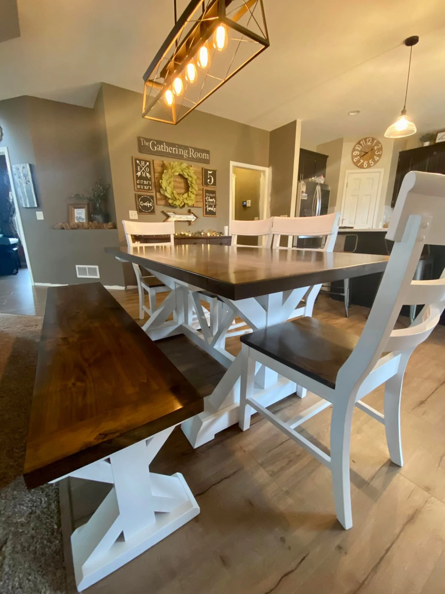 White Pine Live Edge Farmhouse Table | Minnesota Farmhouse Custom ...