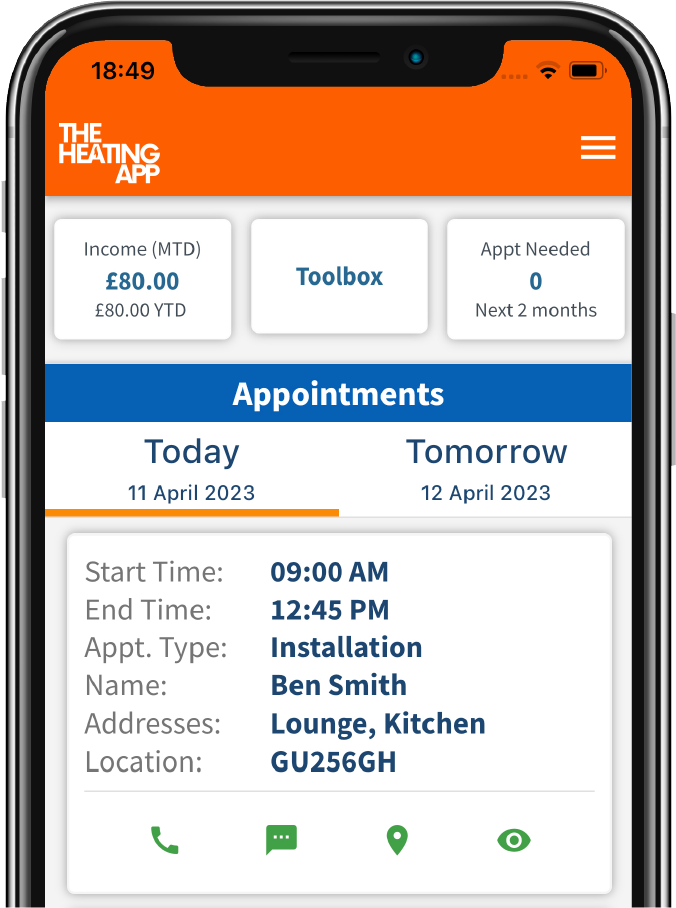 The Heating App | Business Management Software For Heating Engineers
