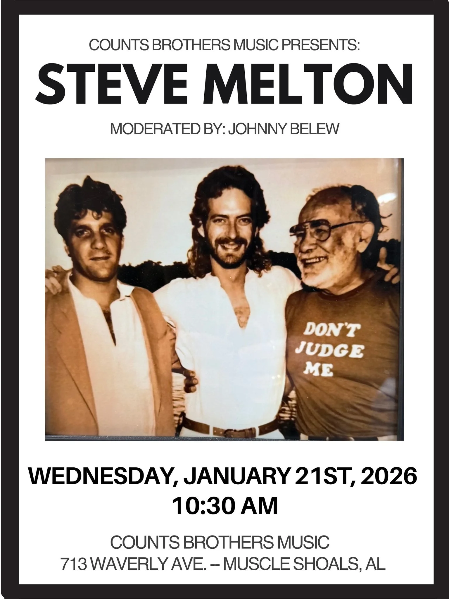 Counts Brothers Music Presents: Steve Melton — The Shoals Now!