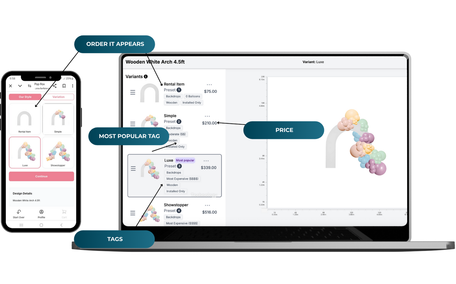 Interactive Balloon Design Software with Live Pricing | Fanfaire — fanfaire