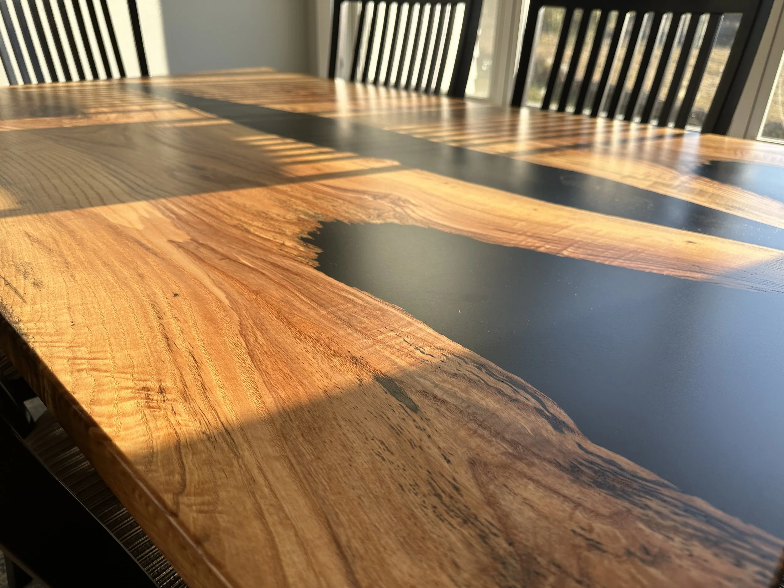 White Ash Book-matched Kitchen Table 1 — WoodGeeks