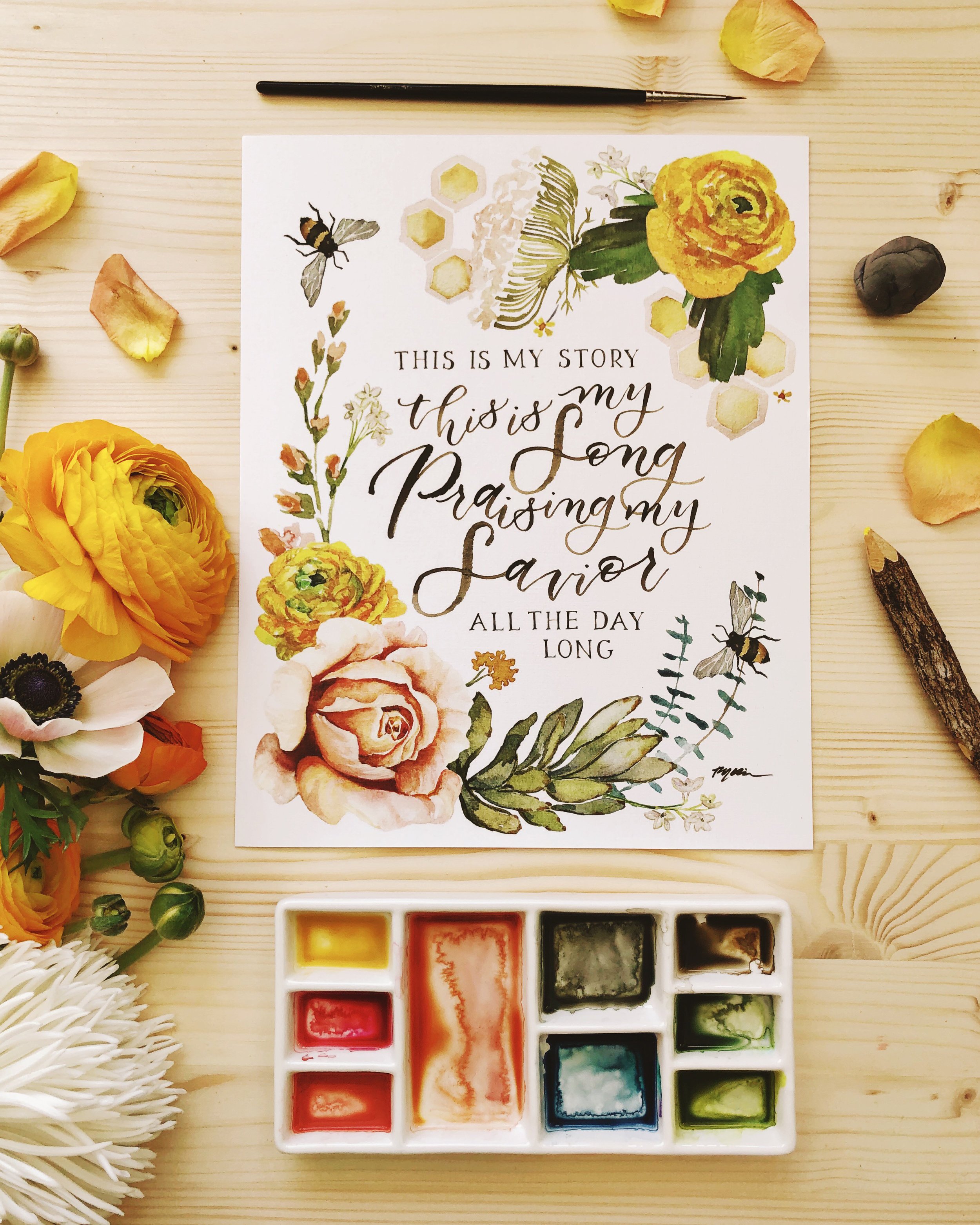 Modern Calligraphy & Watercolor Art... — Art & Faith Creative