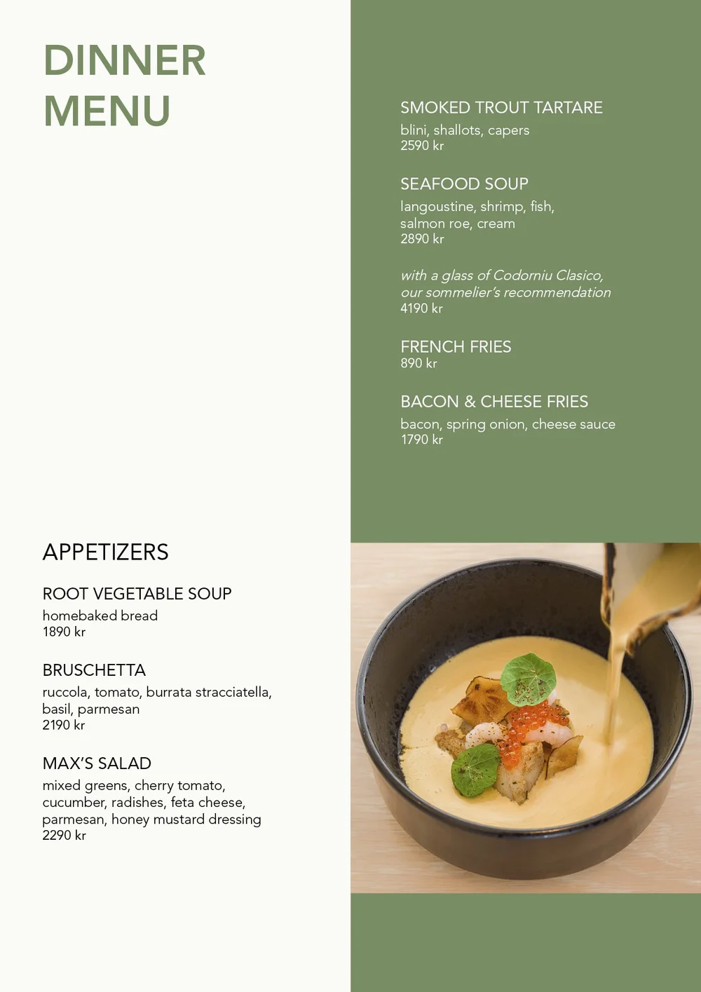 Dinner — Northern Light Inn