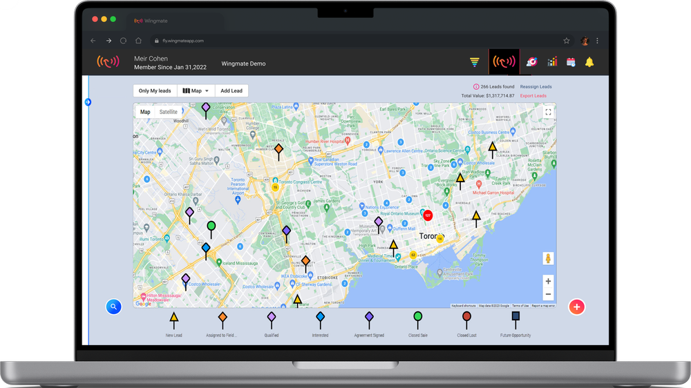 CRM Mapping - Sales Territories — User Experience and Product Design