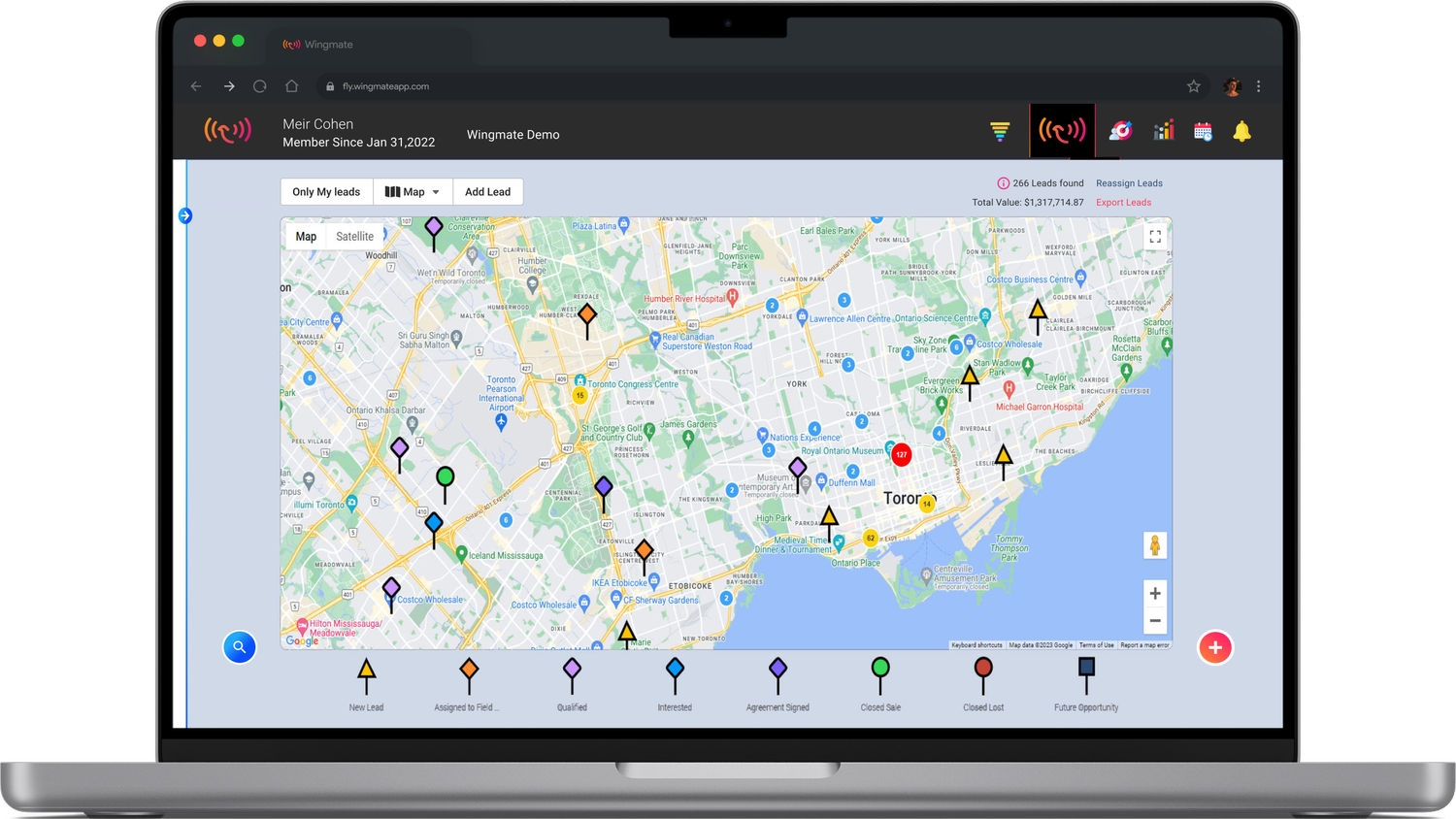 CRM Mapping - Sales Territories — User Experience and Product Design