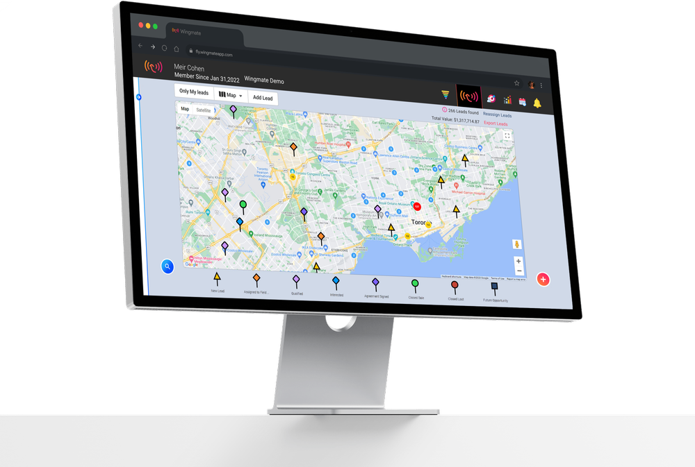 Wingmate - Prospect Mapping & Sales Territories — User Experience and ...